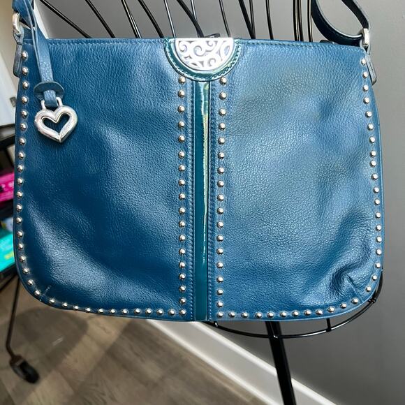 Brighton | Bags | Brighton Pretty Tough Rex Blue Messenger Handbag ...